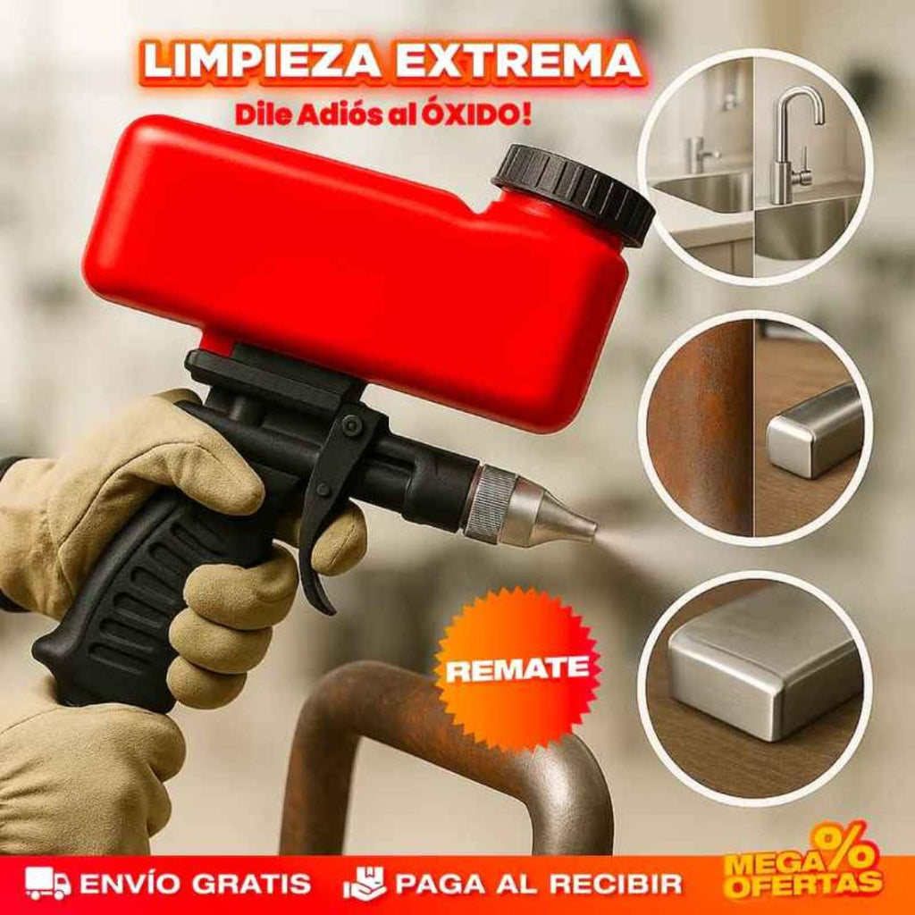 BlastPro™ Pistola chorro de arena quita óxido – Pa' luego es tarde